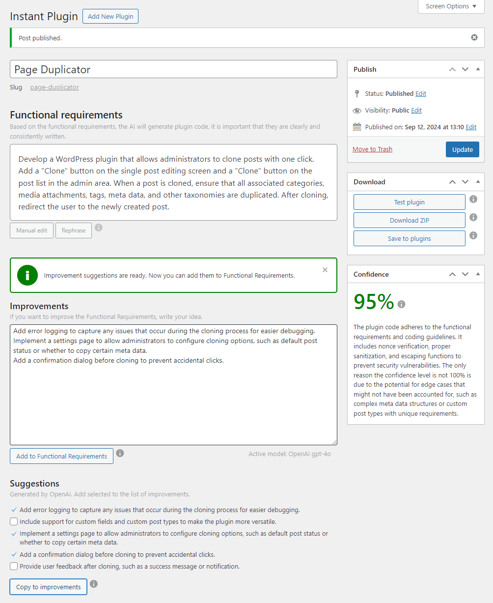 AIKO: Instant Plugins AI Developer by BoldThemes | CodeCanyon